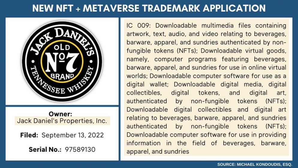 Jack Daniels files three Metaverse trademarks | Metaverse Post