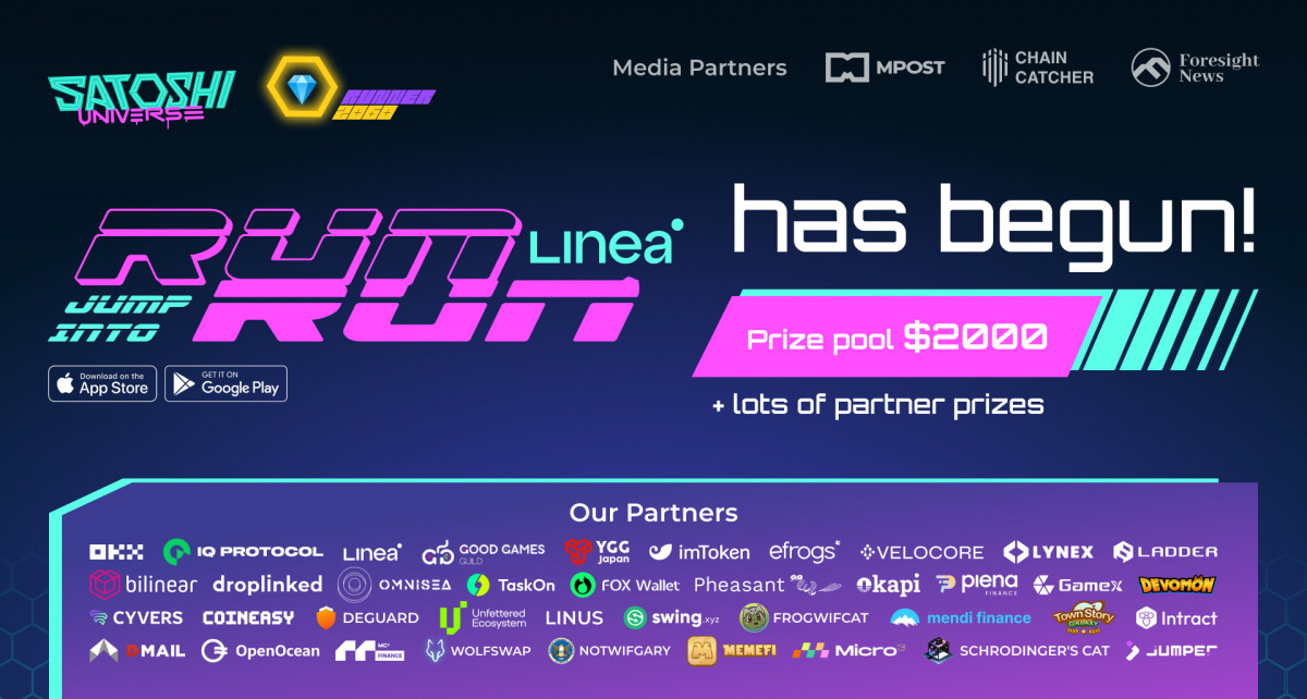 Satoshi Universe 推出“Run, Linea, Run!”：在 Runner2060 中拥抱手机游戏与区块链的融合。参与 ...