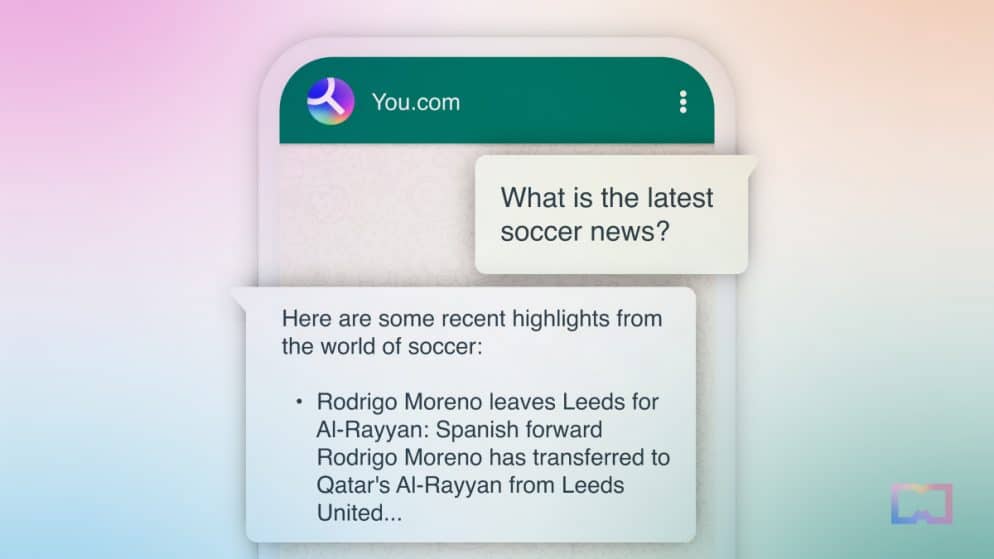 You.com AI Chatbot Launches WhatsApp Integration for Seamless ...