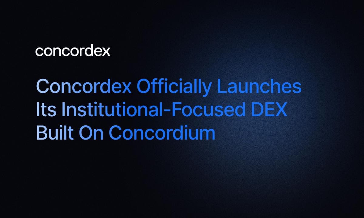 Concordex, Concordium을 기반으로 기관 중심의 DEX 공식 출시 | Metaverse Post