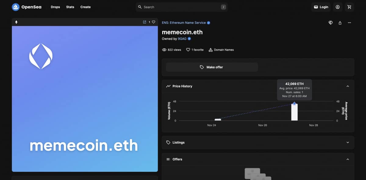 9GAG Buys 'memecoin.eth' Domain for 42 ETH Amid Surging Memecoin Market ...